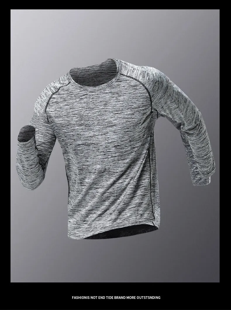 180 GSM Plus Size Compression Polyester Tee Shirt for Men