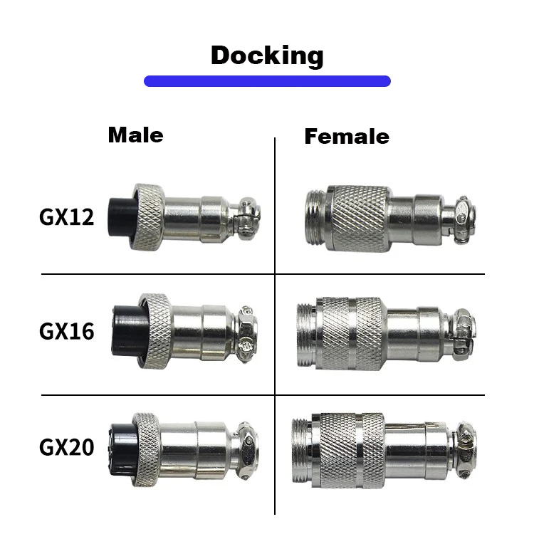 Male Female GX Series Aviation Plugs - Reliable Connectors