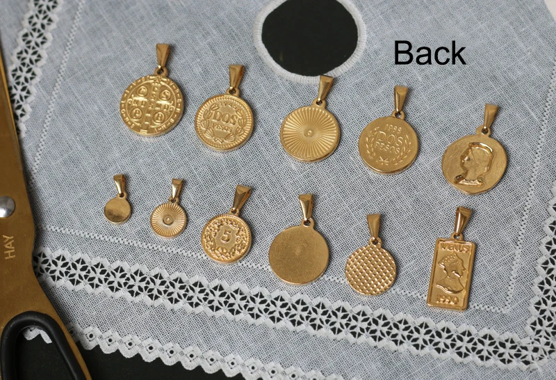 Stainless Steel Custom Metal Gold Plated Necklace Classic Gift Coin ...