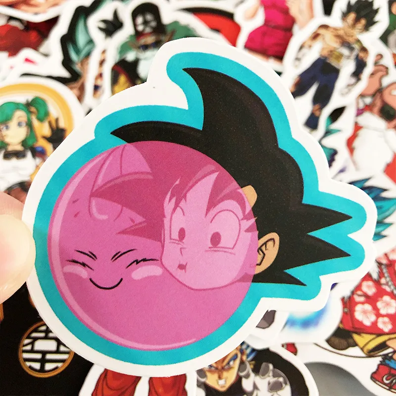 50pcs Dragon Ball Cartoon Sticker Waterproof Adhesive For Motorbike ...