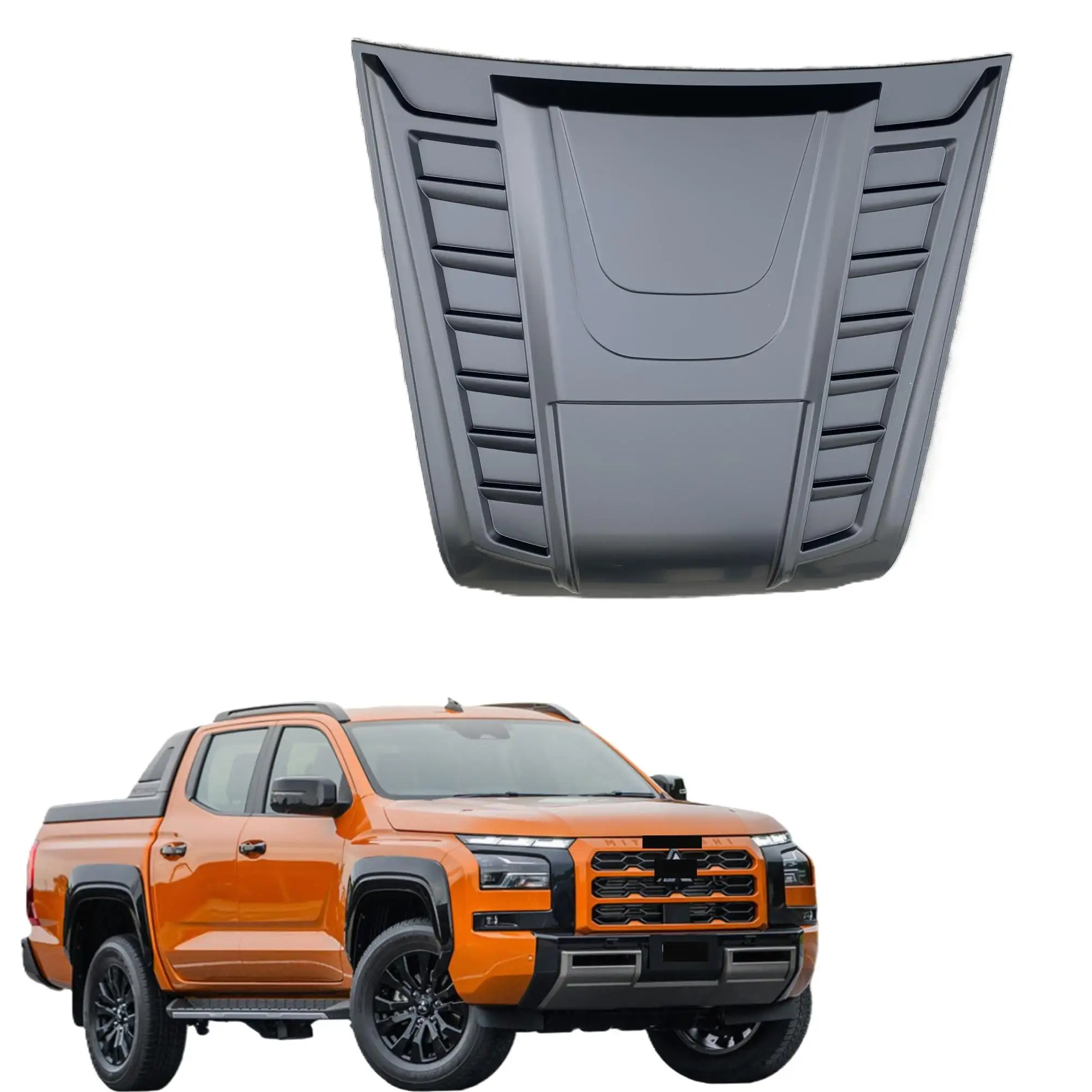 ABS Plastic Engine Hood Bonnet Scoop for Triton L200 MR MQ Strada 2023+