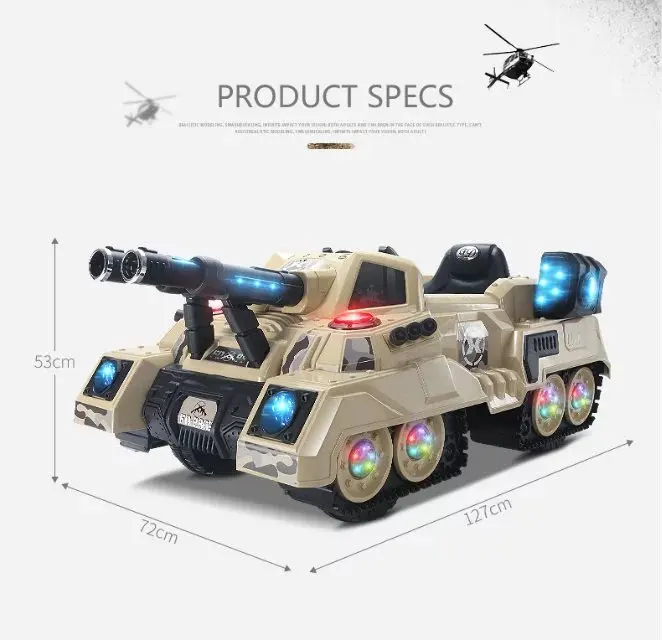 Ride On Tank Toys Plastic Electric Tank For Kids To Drive For Boys Toy ...