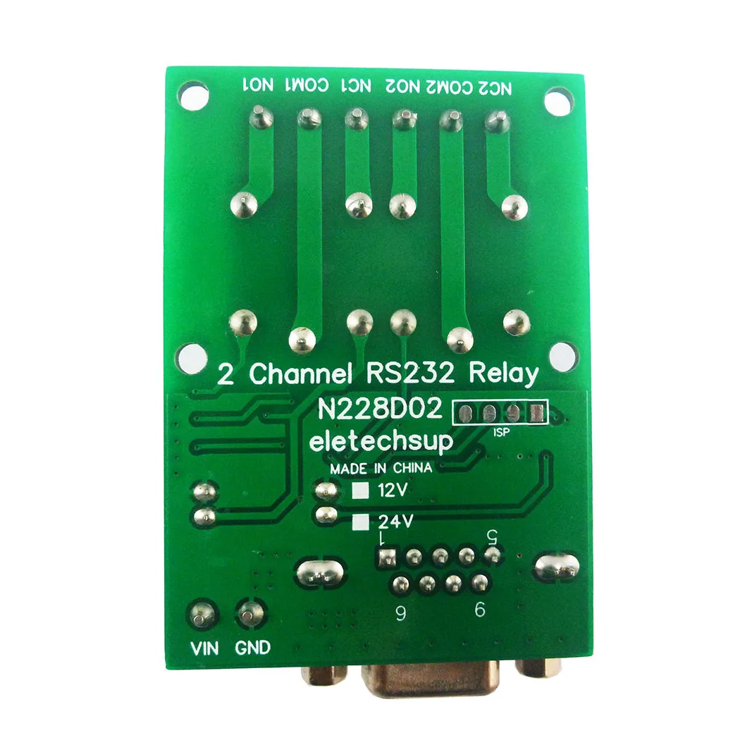 2ch RS232 Relay Board DC 12V 24V Serial Port Switch Module for PLC ...