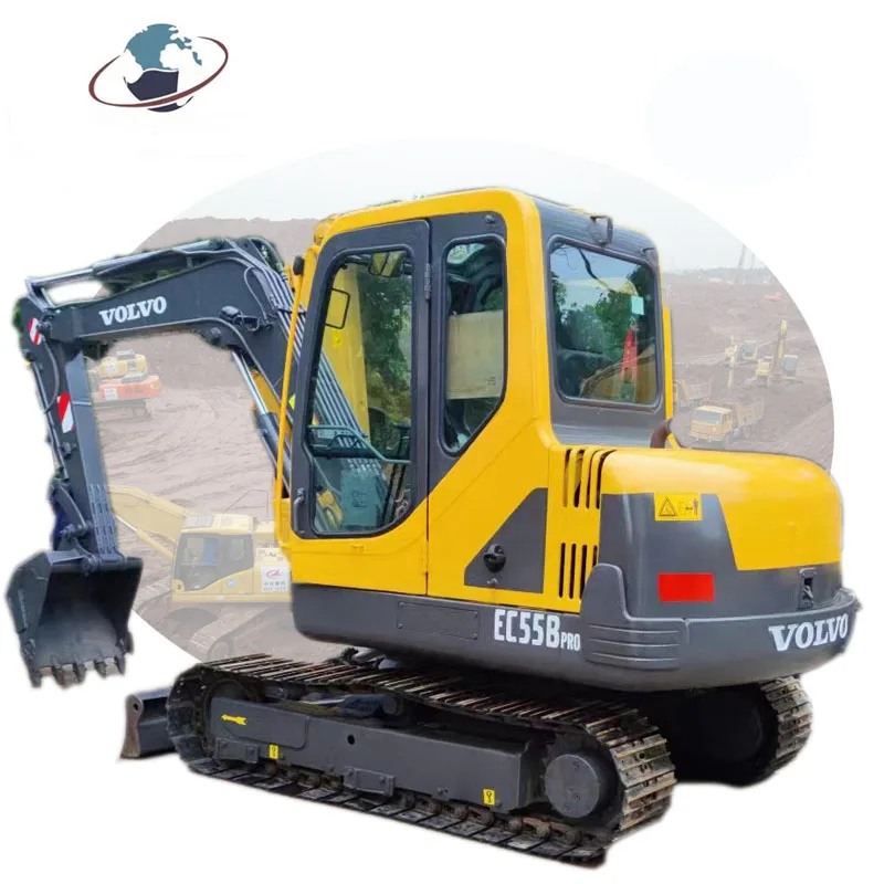 Used South Korea Volvo Ec55b Crawler Excavator Mini 5.5 Ton Mini Track ...