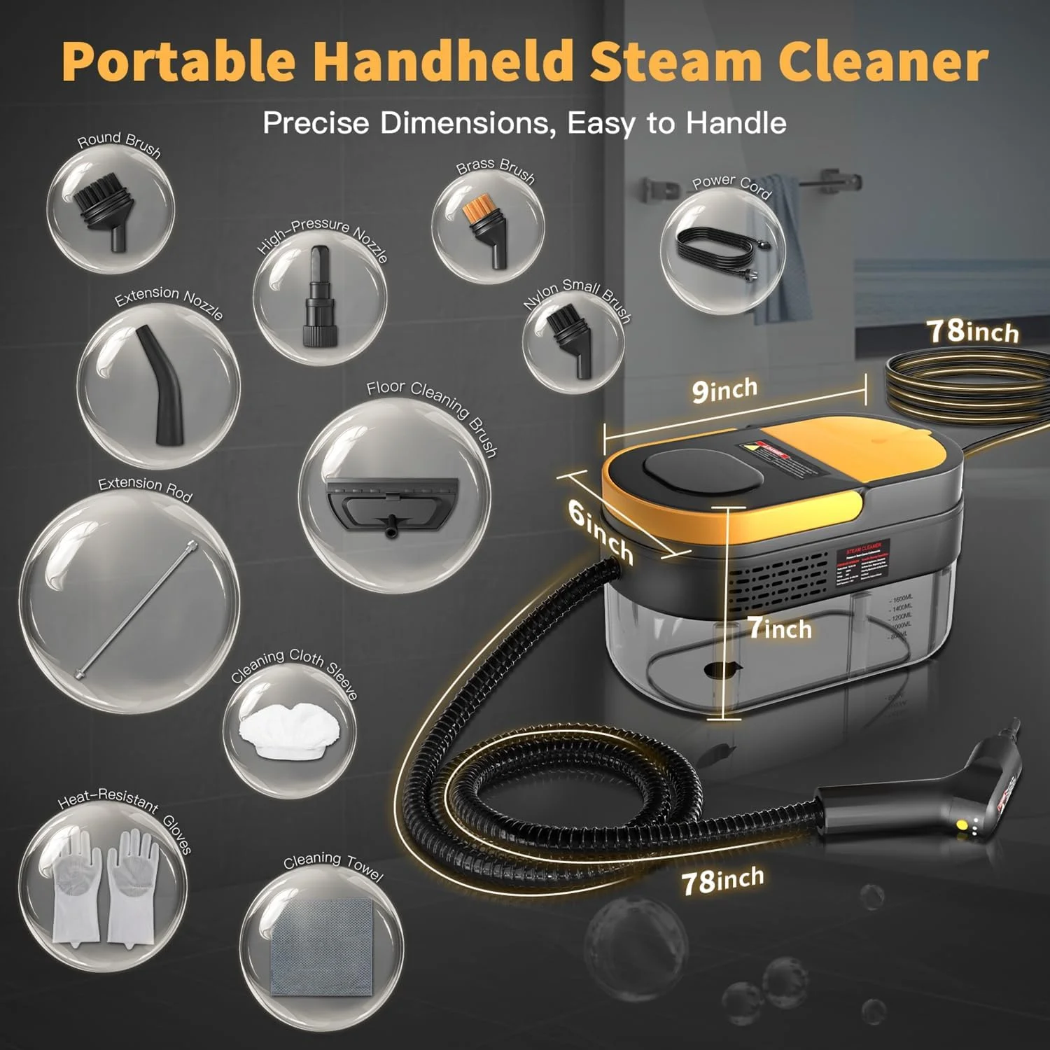 2500w High Pressure Handheld Steam Cleaner Carpet Sofa Professional ...