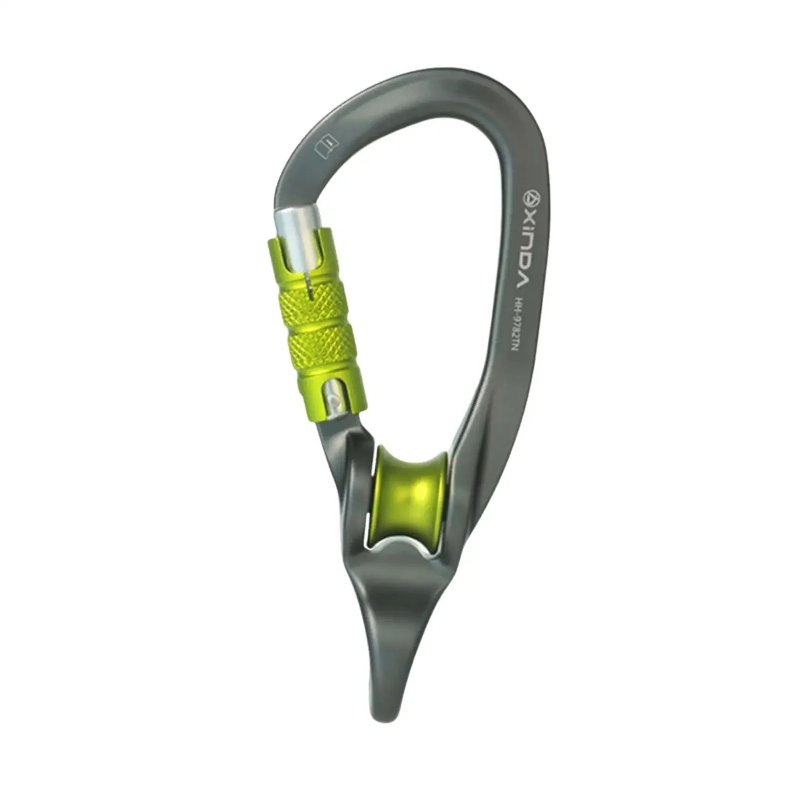 22kN Equipment D Shaped Locking Screwgate Carabiner Climbing Pulley for ...