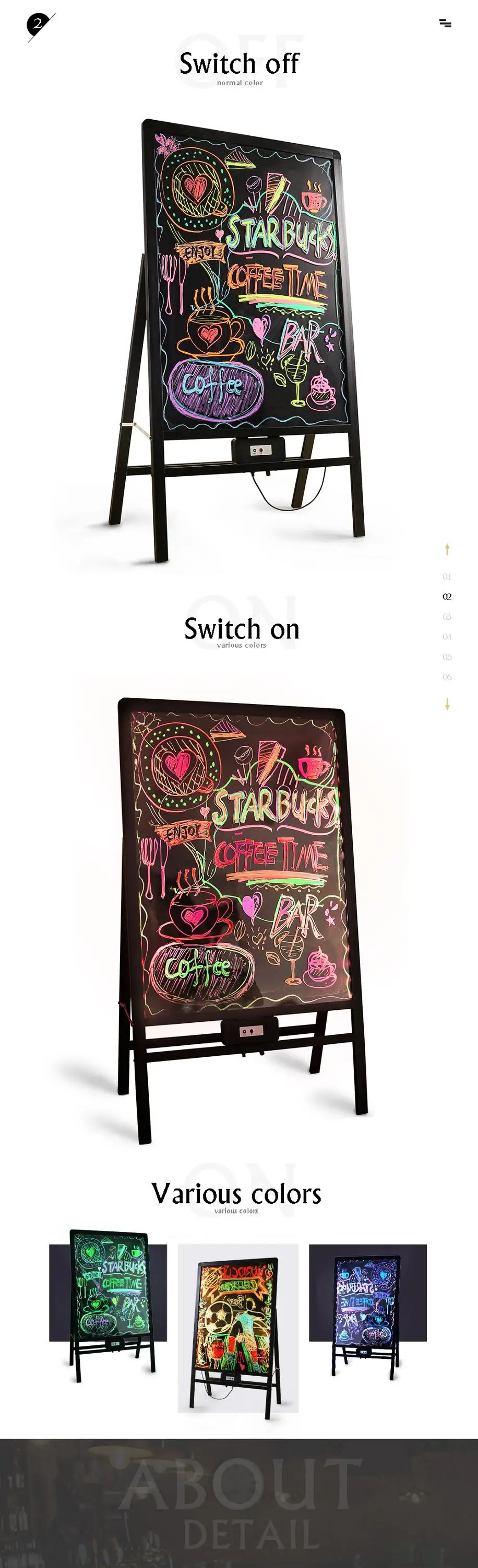 Neon Fluorescent Led Portable Advertising Board Led Writing Handwritten ...