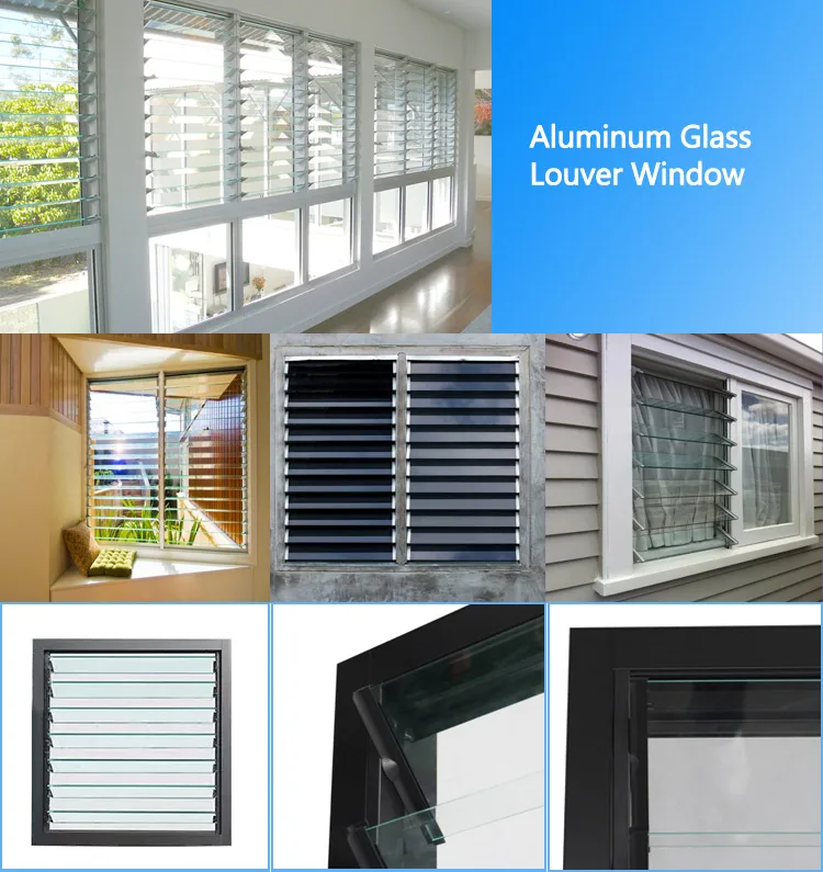 Puerto Rico Hurricane Proof Ventilation Aluminium Frame Glass Louver ...