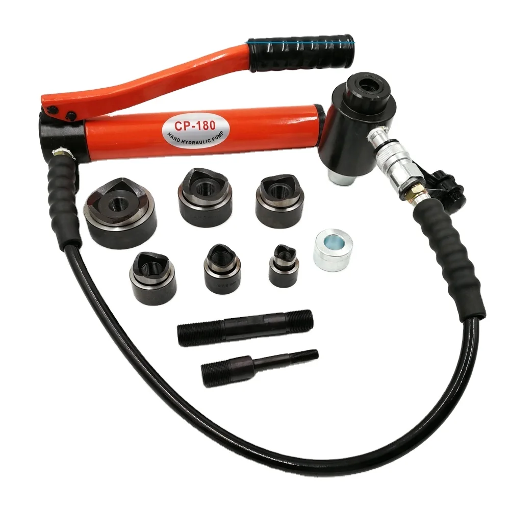 SKP-8 Hydraulic Punch Tool Steel Slotted Angle Hole Punching Machine ...