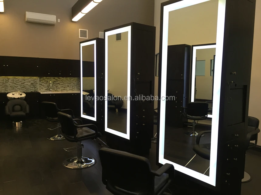 Beauty Salon Mirrors Styling Stations - Double Barber Mirror