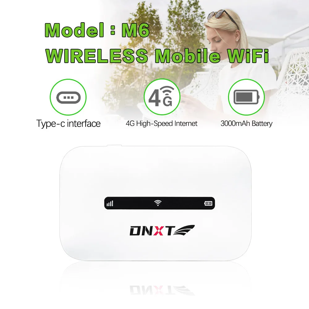 M6 Dnxt 4g Wireless Portable Wifi Internet Access Portable Portable Mifis Detachable Battery ...