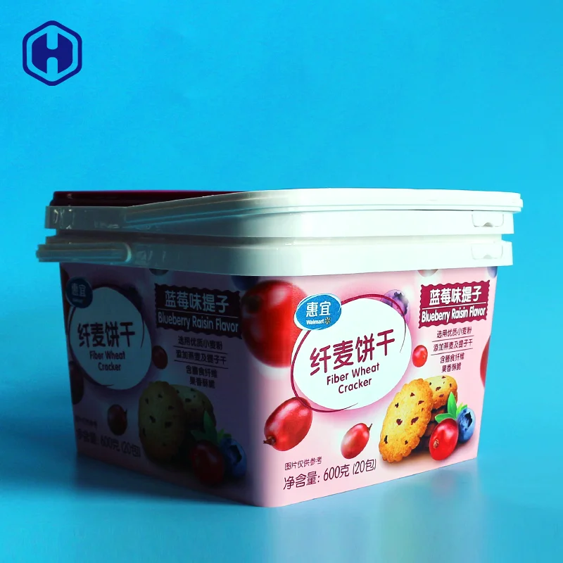 Stackable IML Tubs - Customizable Square Plastic Packaging