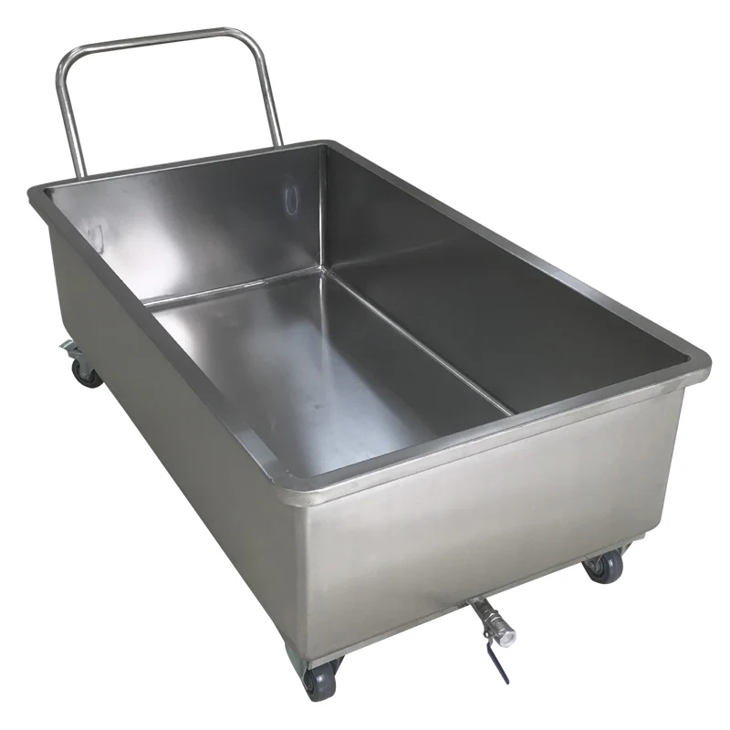 304 Stainless Steel Service Trolley for Meat Transport