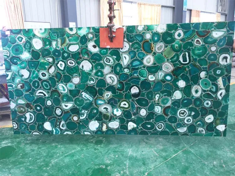 Unique Granite Slabs Madagascar Marble Green Agate Decor