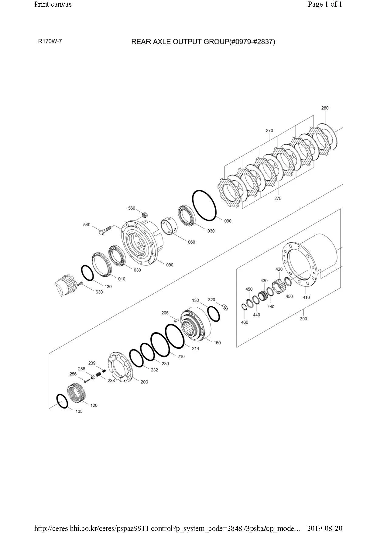 EXCAVATOR CARRIER PLANET GEAR 4472-348-032 for R170W7-R210W9