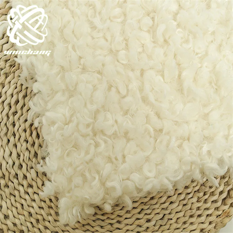 Luxury Long Pile Curly Faux Fur Fabric for Garments, Home Textiles, and ...