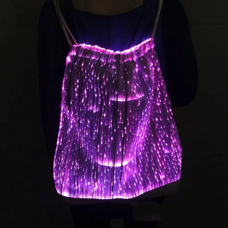 Led Light Up Backpack 6 Glowing Lights Bag For Rave Music Festival ...