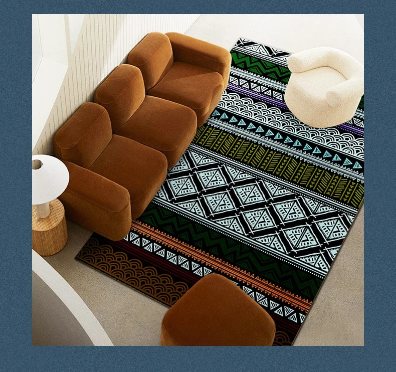 Scandinavian Simple Line Carpet for Home and Office Full Size Polyester ...