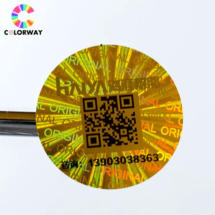 Custom Design Adhesive Qr Code Serial Number Barcode Magnetic Uv Hidden ...