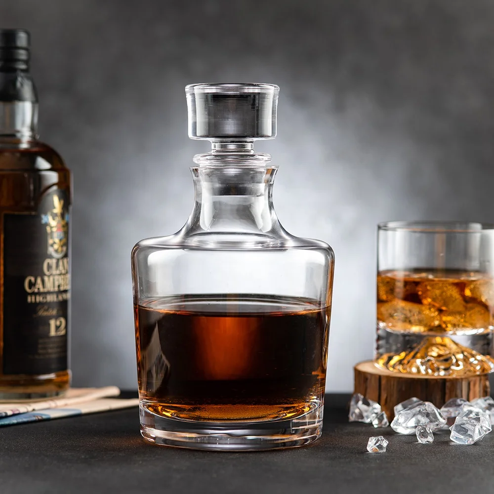 26 Oz Factory Wholesale Lead Free Crystal Plain Custom Whiskey Decanter ...