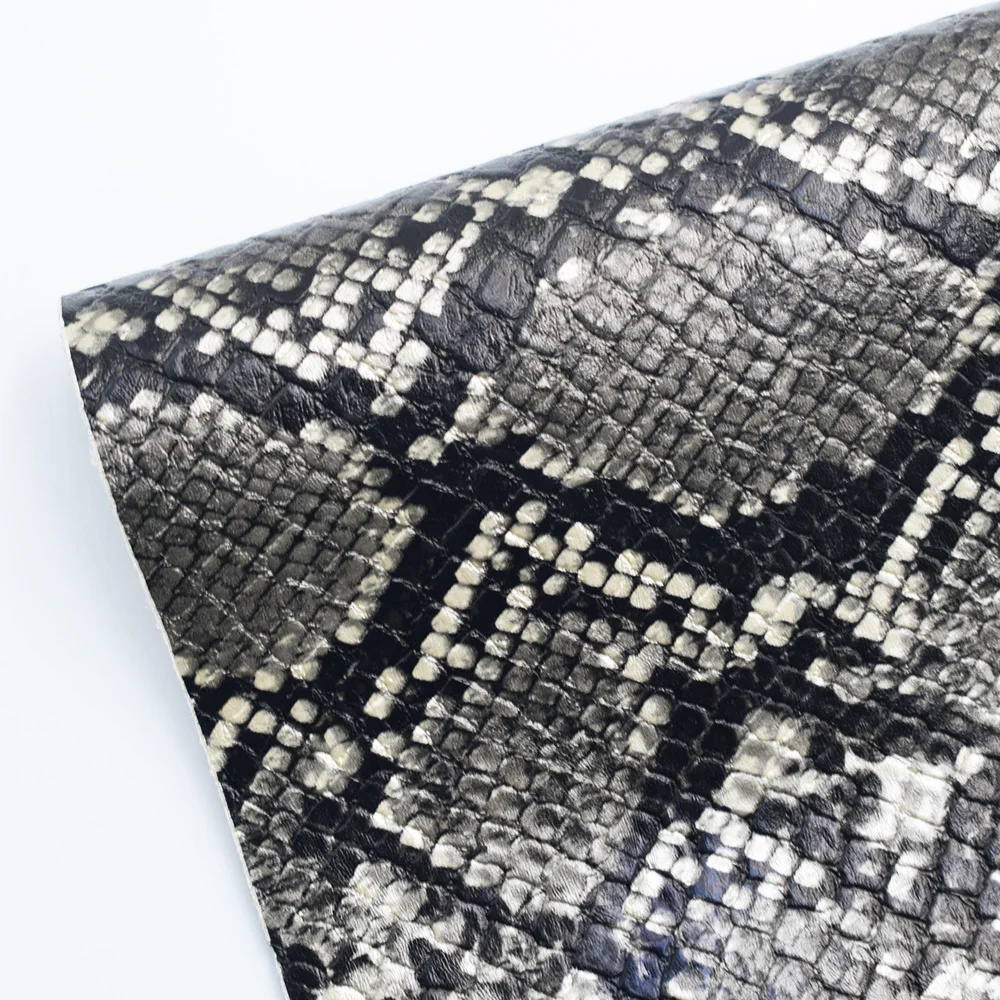 2020 Fashion Embossed Leather Material Snake Skin Fabric For Making ...