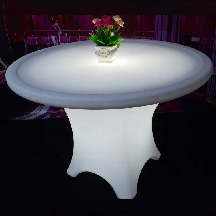 Plastic Led Illuminated Dining Table Lighted Banquet Tables - Buy ...
