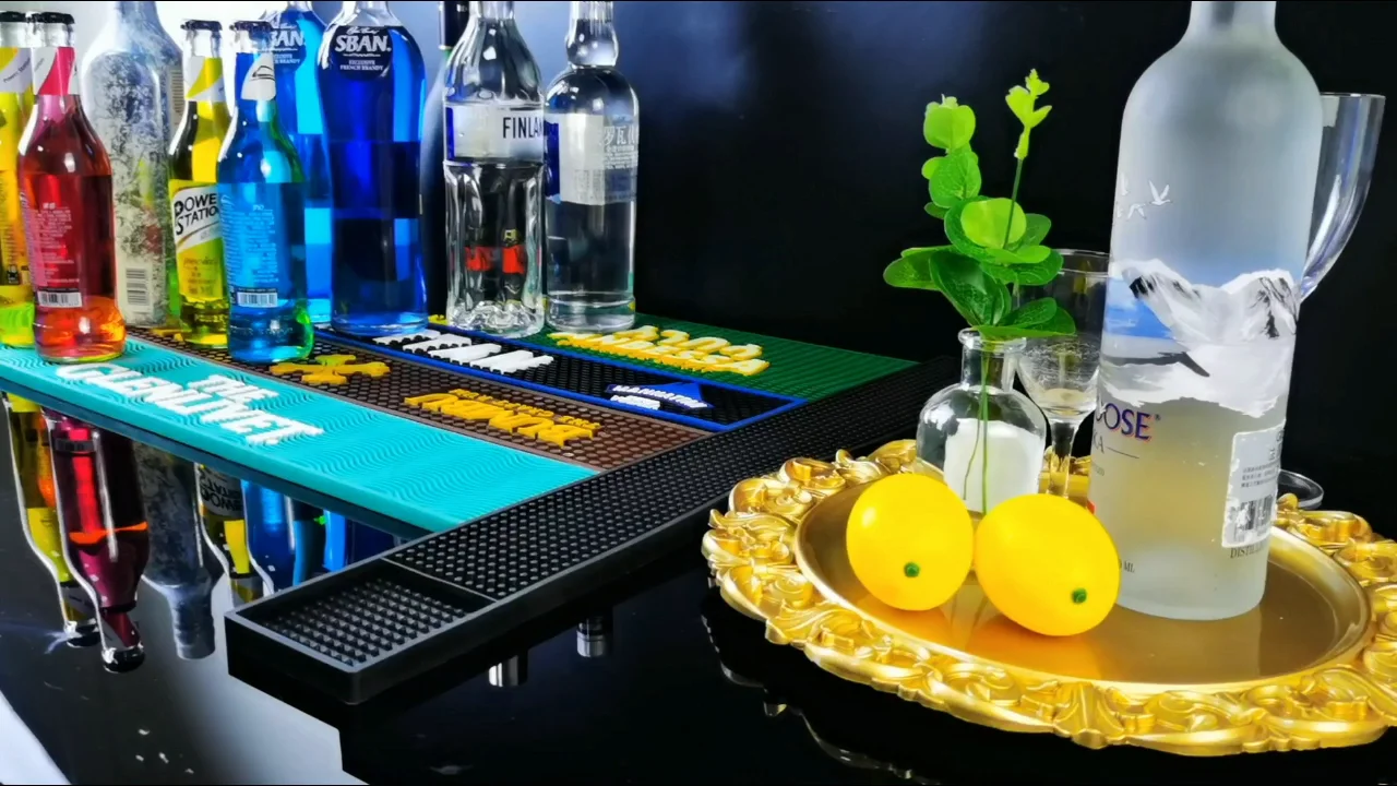 Personalized Custom Branded Rubber Beer Bar Spill Mat With Logos Pvc ...