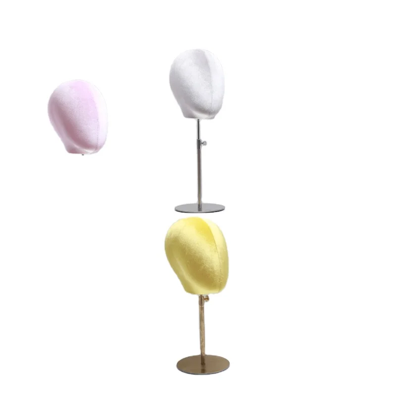 Clothing Store Model Head Color Velvet Head Mold Display Stand ...