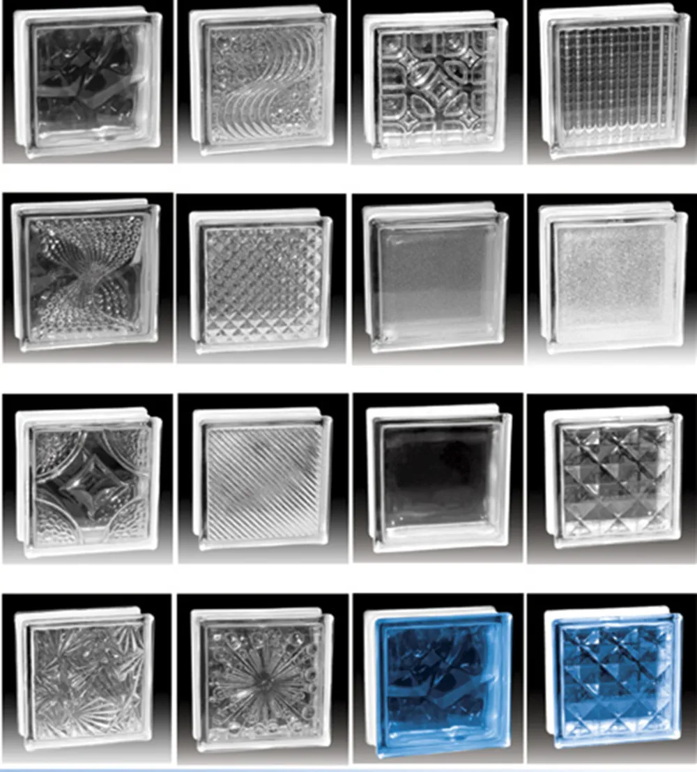 190x190x80mm Clear and Color Glass Blocks - Durable & Versatile