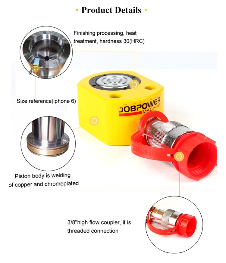 Single Acting Spring Retraction 50 Ton Hydraulic Jacks Hydraulic Lift ...
