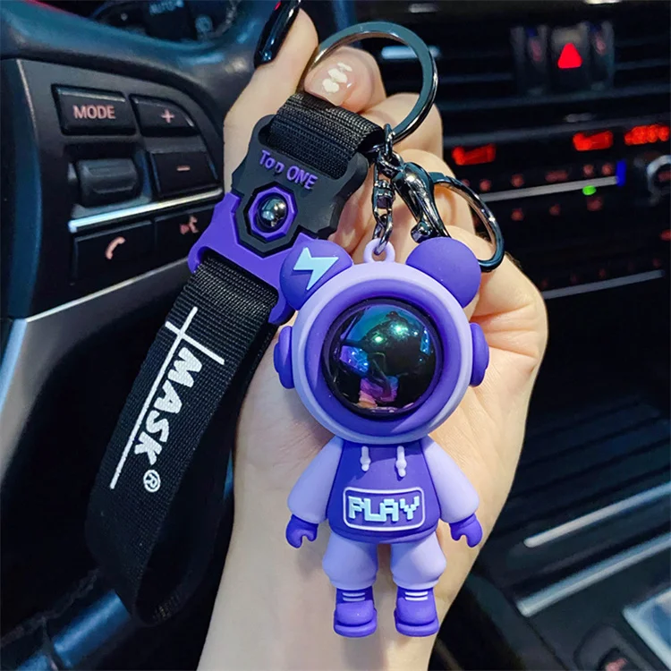 Lightning Bear Keychain Personality Fashion Cartoon Men And Women Key ...