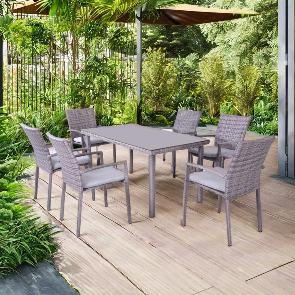 Elegant Waterproof Outdoor Garden Dining Set for Restaurant Furniture ...