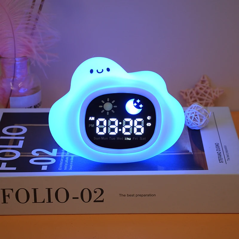 Mini Lovely Rechargeable Led Cloud Silicon Night Light 7 Colors Animal ...