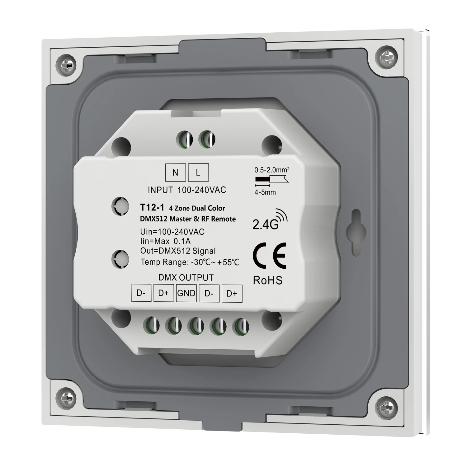 Wireless Wall Control LED SKYDANCE T12-1 4 Zones CCT DMX512