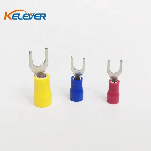 SV Series Copper Fork Insulation Spade Terminal U Type Cable Lug