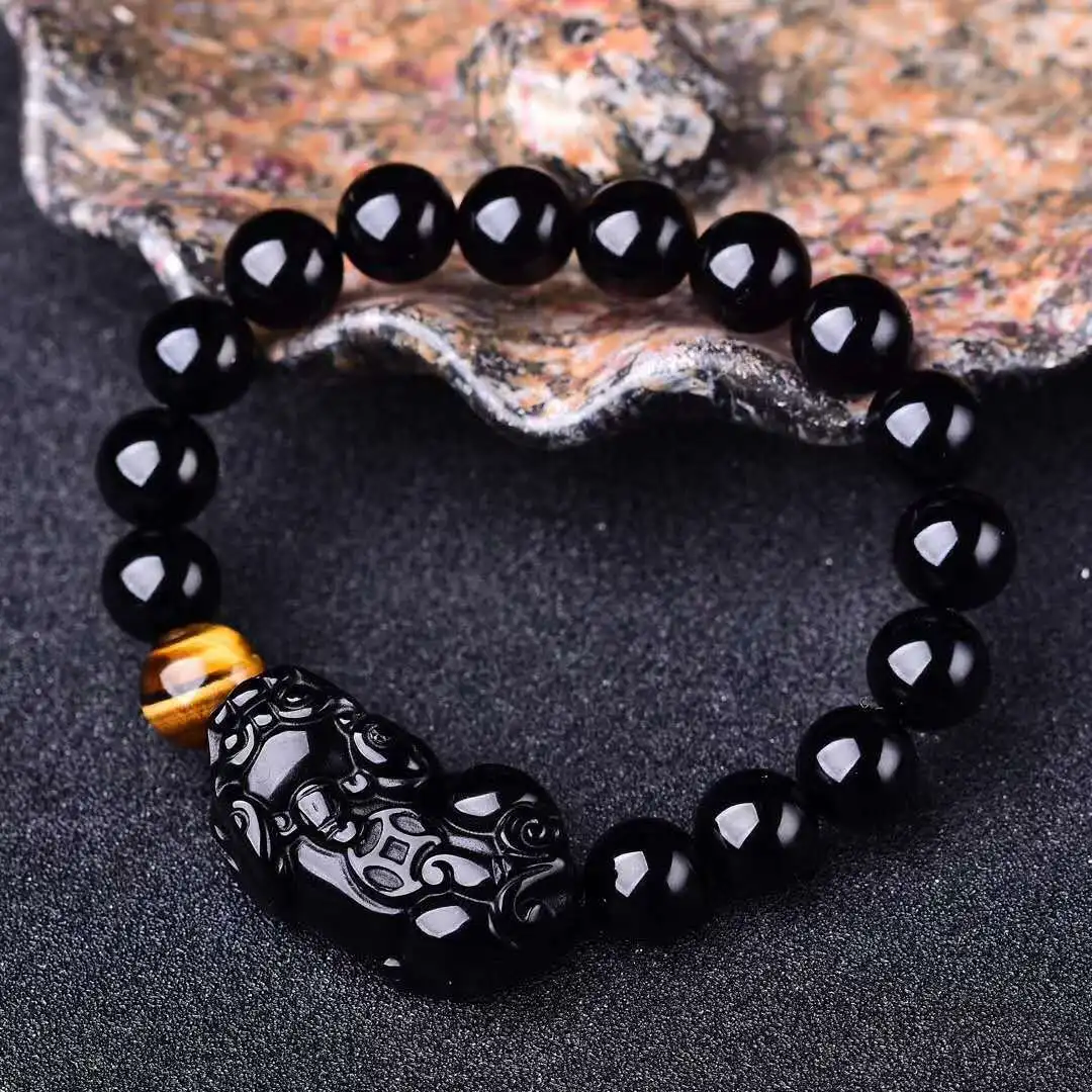 Gorgeous Exquisite Ethnic Jadeite Beaded Pixiu Bracelet-Wealth ...