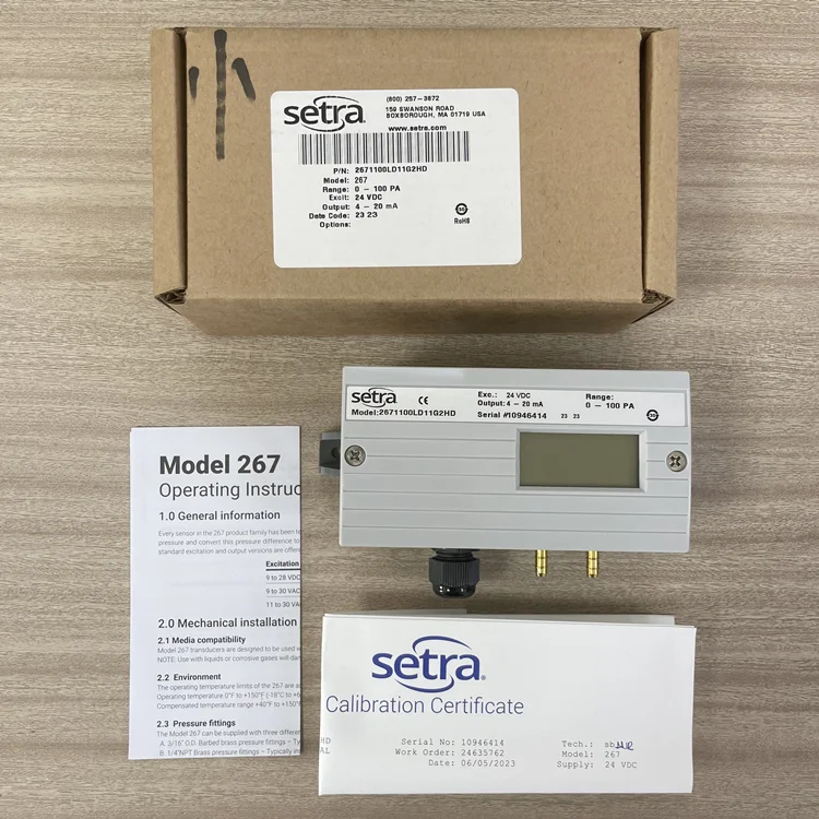Setra 267 Hvac Cleanroom Low Differential Pressure Transducer Furnace ...