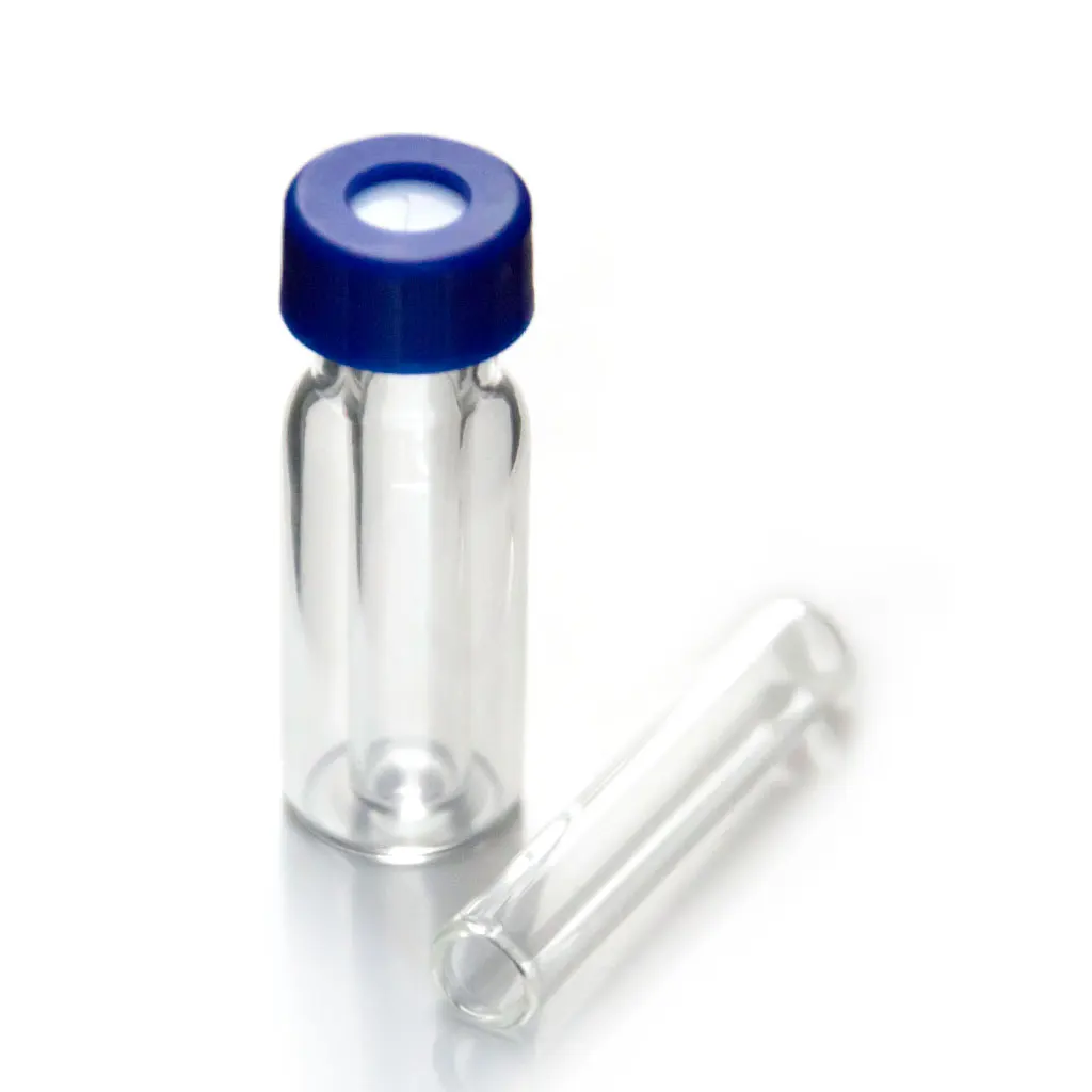 Lab 9mm Screw Neck Glass Hplc Vial 250ul Conical Bottom Micro-inserts With Mandrel Interior ...