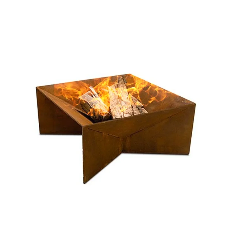 Customized Outdoor Bbq Brazier Corten Steel Bbq Brazier Fire Pit Round ...