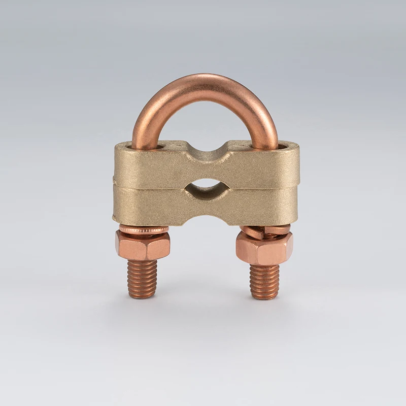 Brass Rod Clamp Copper U-Bolt Grounding Clamp Rod to Tape