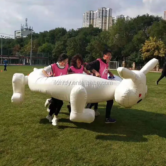 Popular School Corporate Team Building Games Inflatable Rims 5 Holes ...