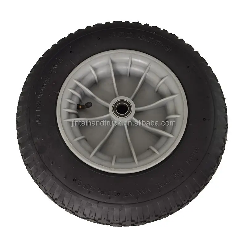 Beach Cart Inflatable Rubber Wheel 4.00-8 With Plastic Hub Wagon Cart ...