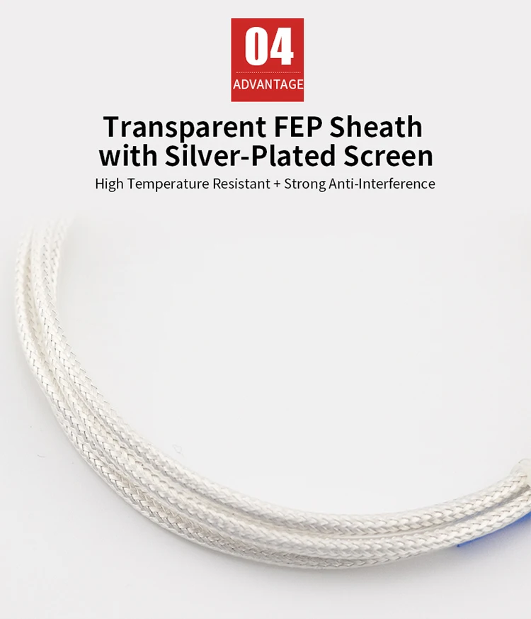 Pt100 Temperature Sensor Rtd Sensor Thermocouple With Three-core Silver ...