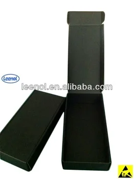 Esd Paper Box Conductive Black Carton Box For Electrical Components ...