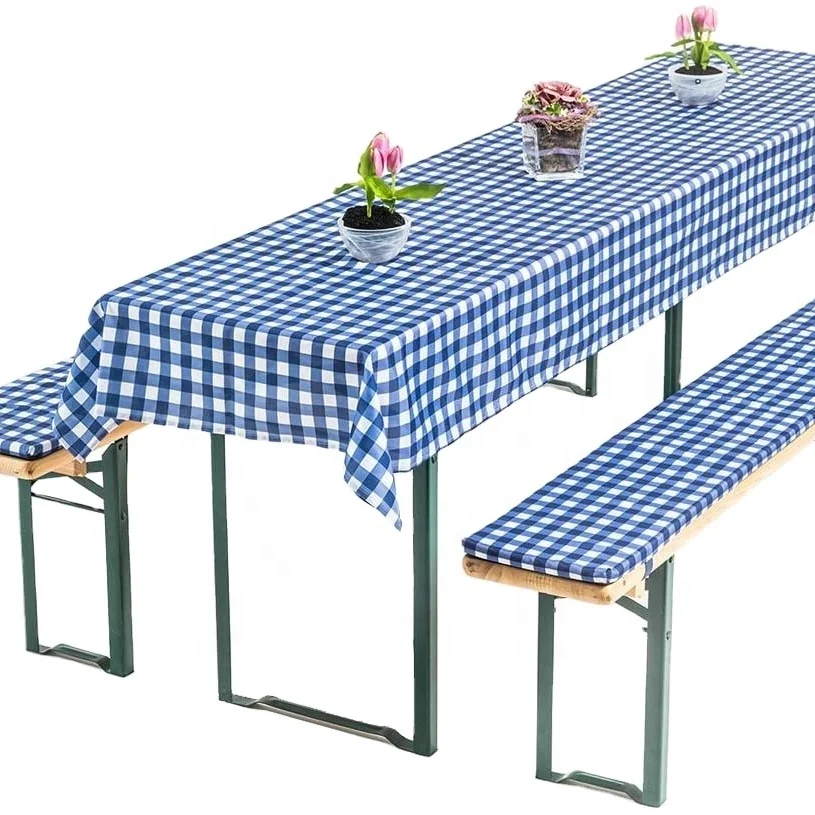 Garden Stretch Beer Table Cover And Spandex Beer Bench Cover Set For ...