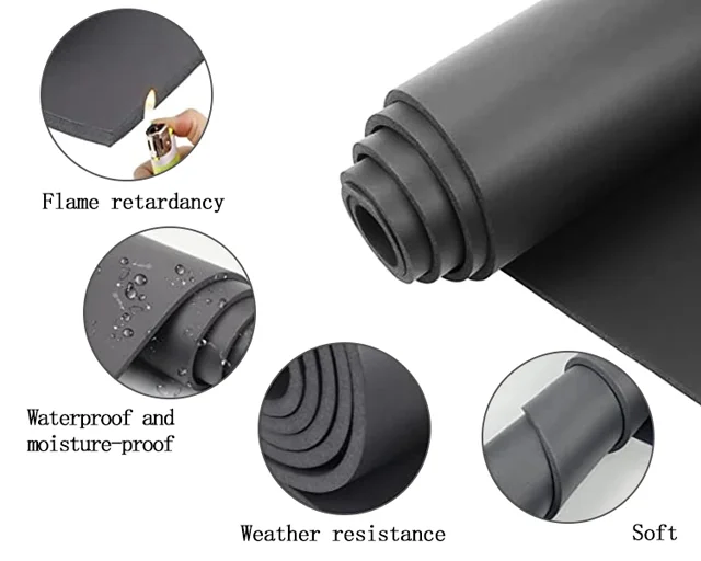 Self-adhesive High Density Close Cell Foam Insulation Neoprene Sheets ...