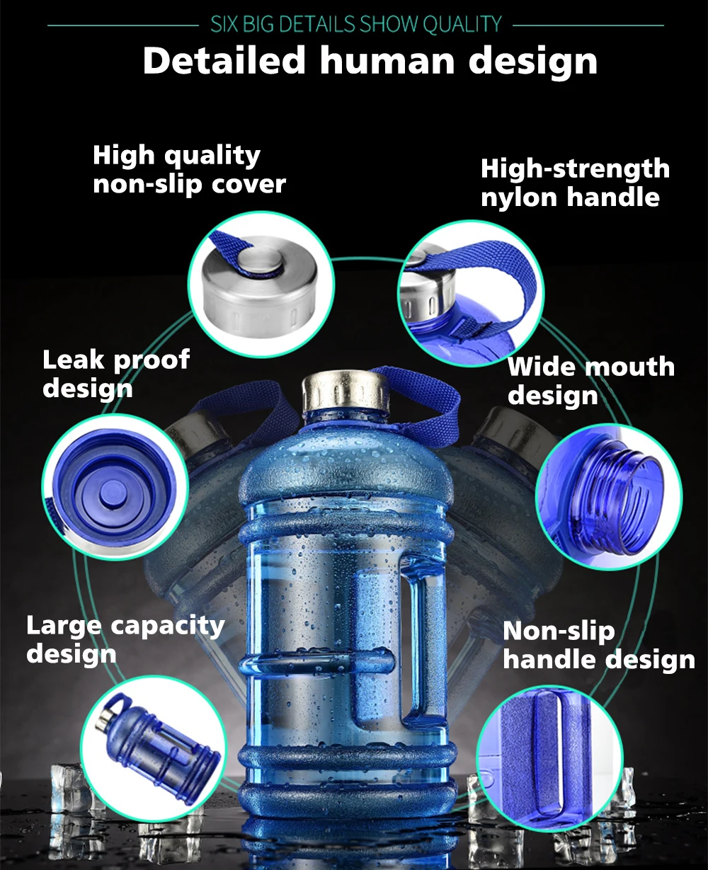 OKADI BPA Free Wide Mouth Bottles - Perfect for Gym & Travel
