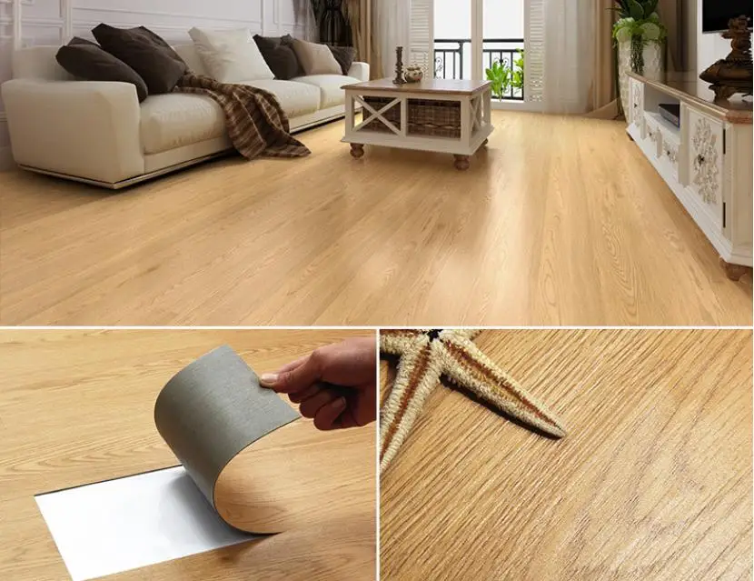 Cheap and High Quality Peel and Stick Floor Tile Laminated Wood Texture ...