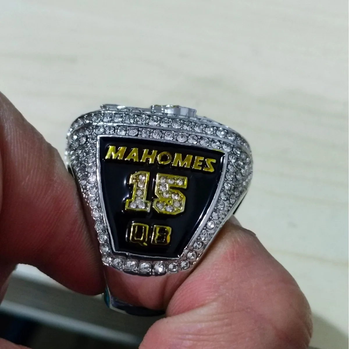 2023-2024 NFL Champions KC Ring - High Quality Rhinestone Design