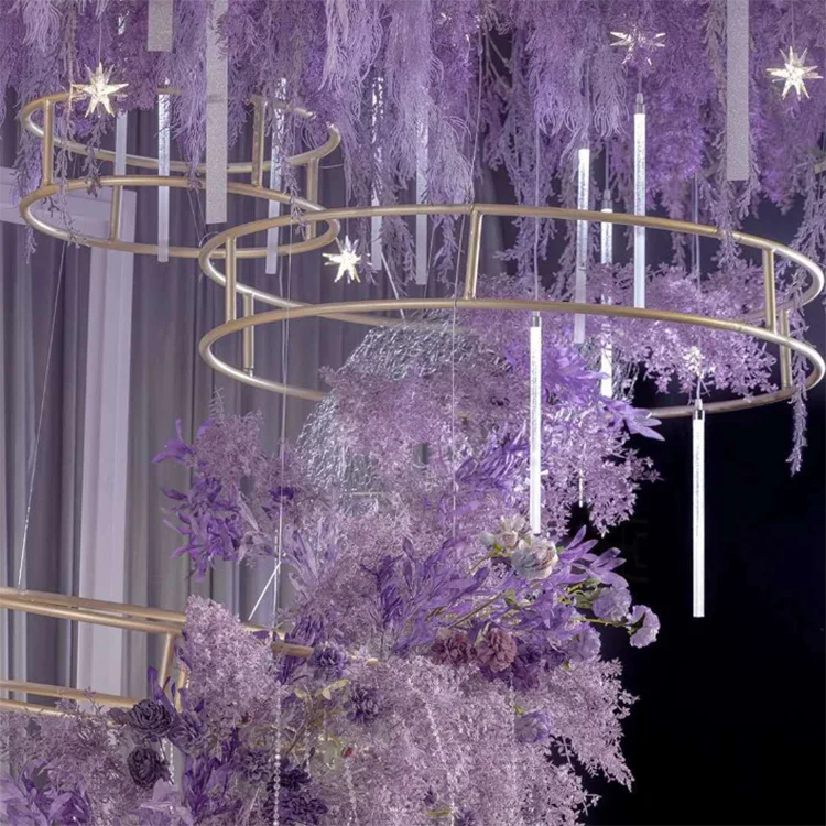 Acrylic Frosted Rod Ceiling LED 10 Head Hanging Strip for Wedding